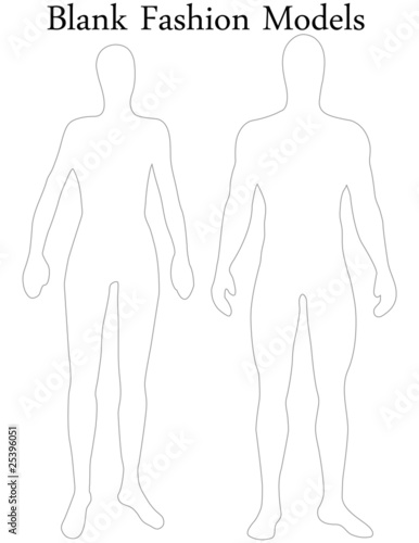 Blank Fashion Sketch Model
