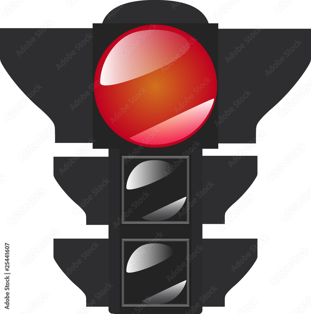 Ampel Rot Stock-Vektorgrafik | Adobe Stock