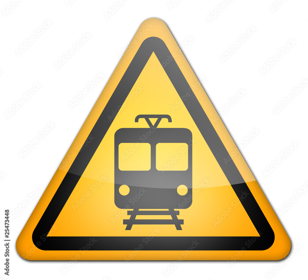 Hazard Sign "Danger - Train" Illustration Stock | Adobe Stock