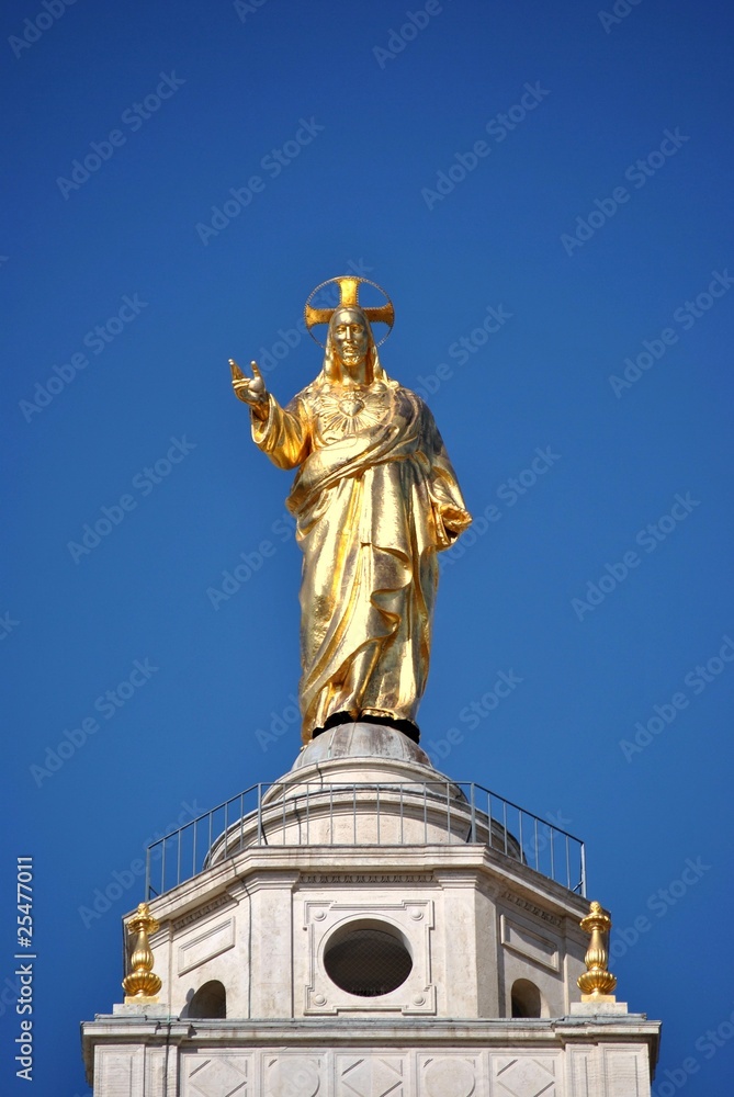 Statua del Redentore - Basilica Sacro Cuore - Roma - Italia Stock Photo ...