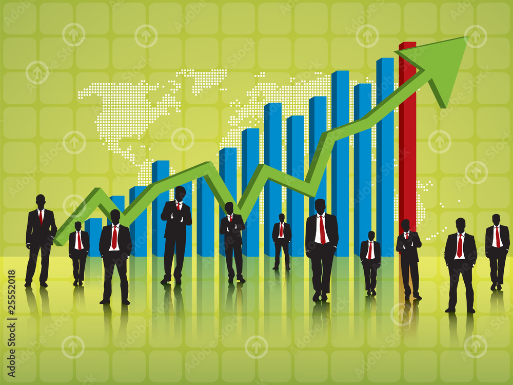 business team graph success finance Stock-Vektorgrafik | Adobe Stock