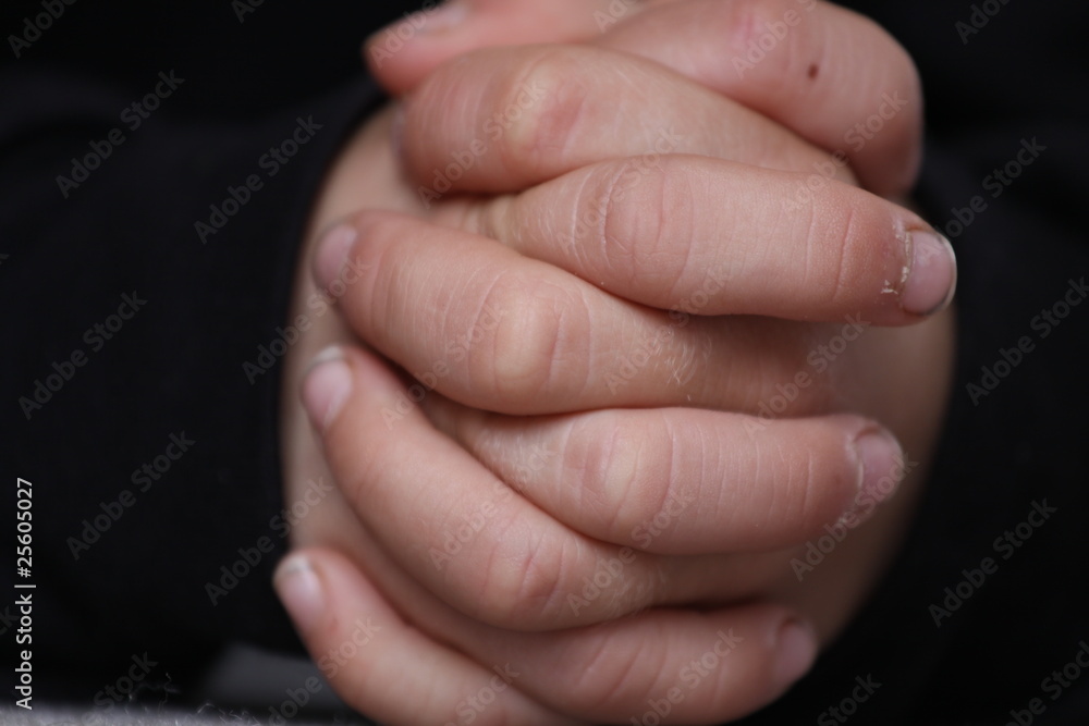 gefaltete Hände Stock-Foto | Adobe Stock