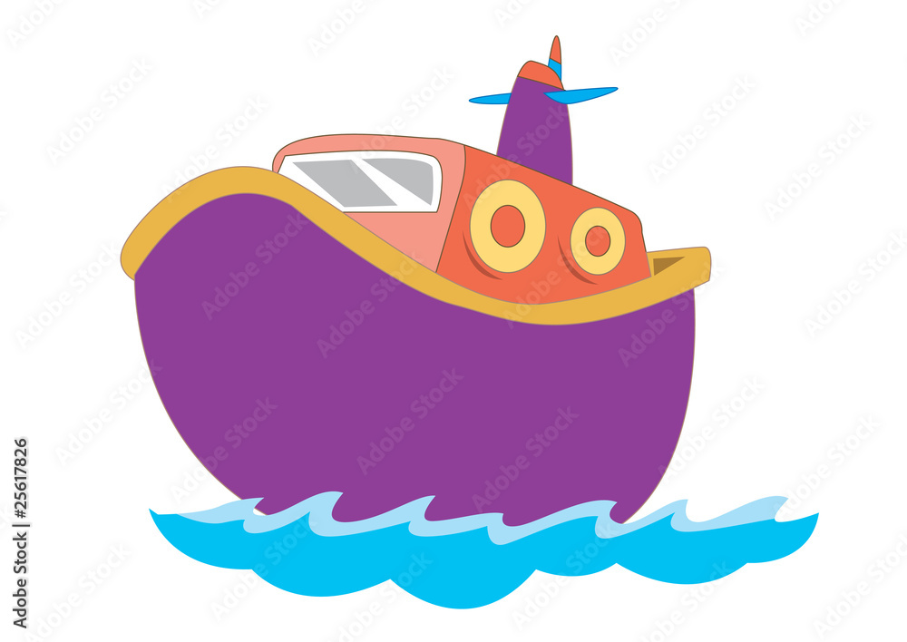 Cute Boat for Children in Vector Illustration Stock Vector | Adobe Stock