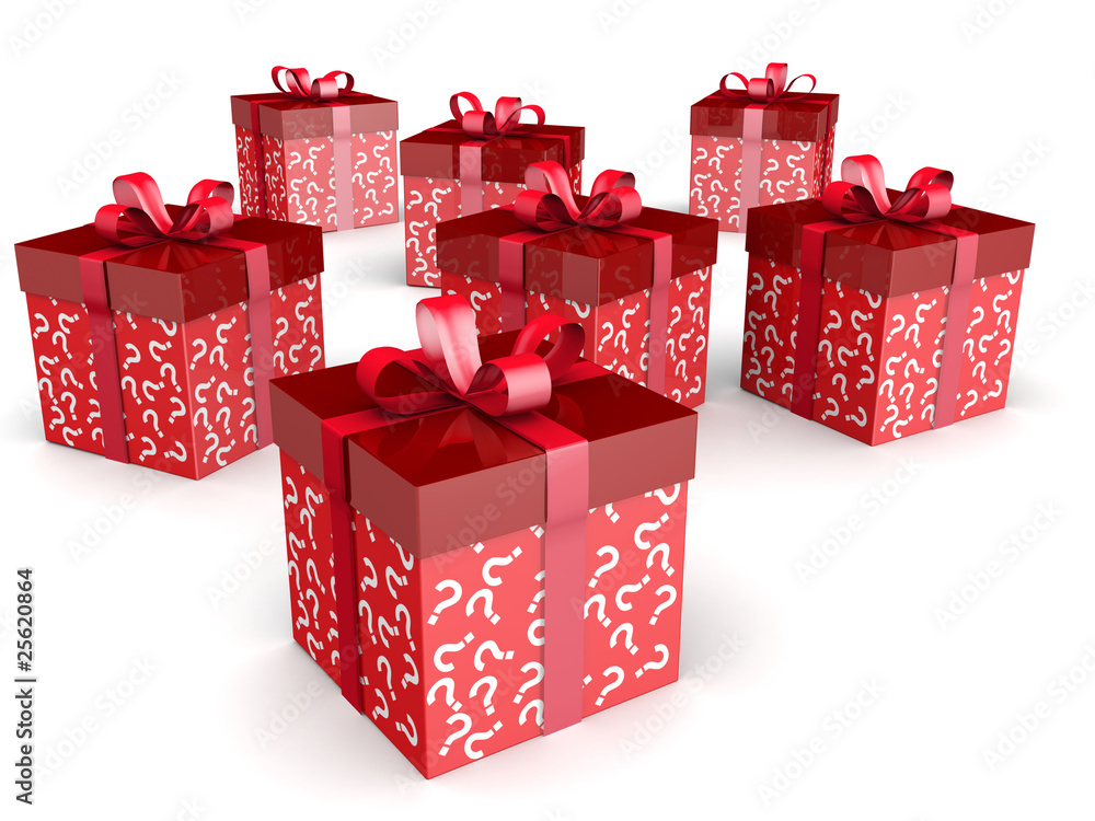 Mystery gift and surprise concept gift box with clipping path Stock ...