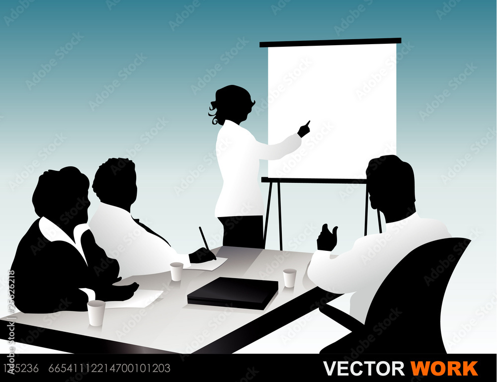 business meeting vector Stock Vector | Adobe Stock