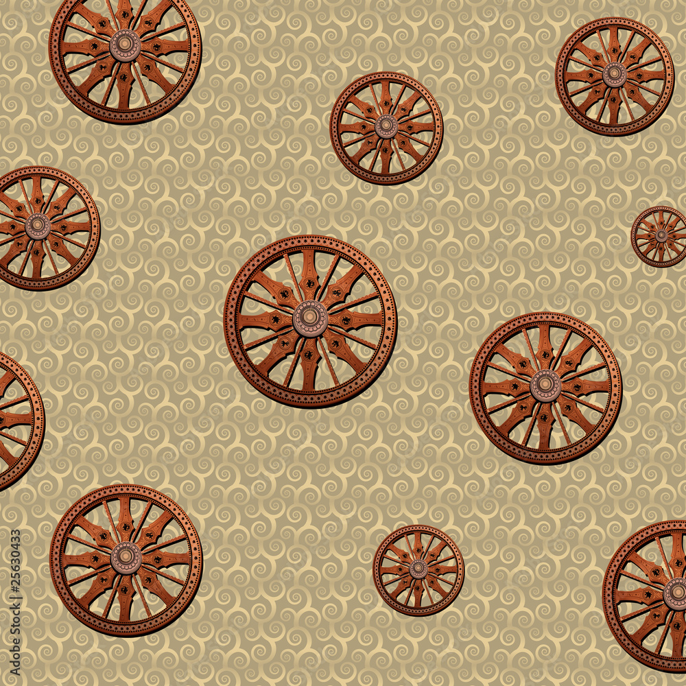 pattern background of konark wheel Stock Vector | Adobe Stock