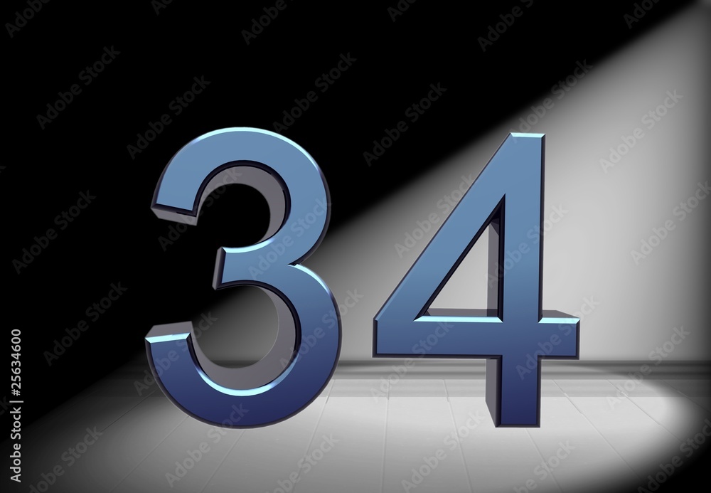 Zahl im Rampenlicht Stock Illustration | Adobe Stock