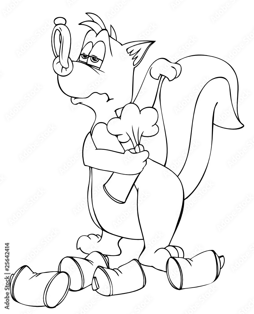 Stinktier, stinken, Deo, Deodorant, Schweiß, Hygiene Stock-Vektorgrafik ...