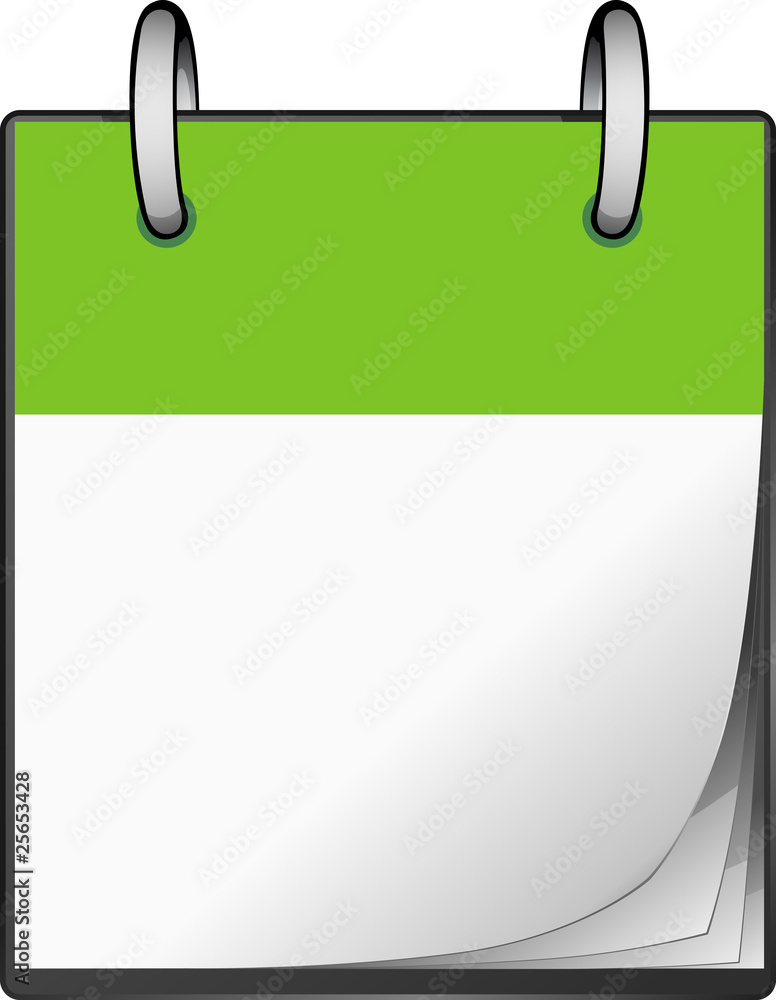 Calendario Verde Stock Vector | Adobe Stock