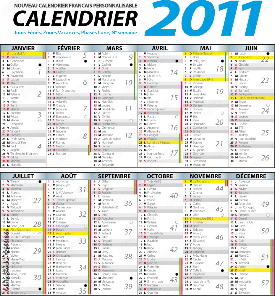 Vecteur Stock calendrier 2011 | Adobe Stock