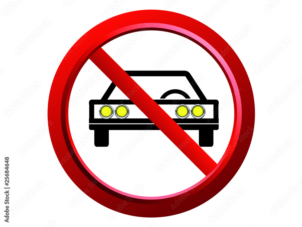 Fahrzeuge verboten Schild Stock-Vektorgrafik | Adobe Stock