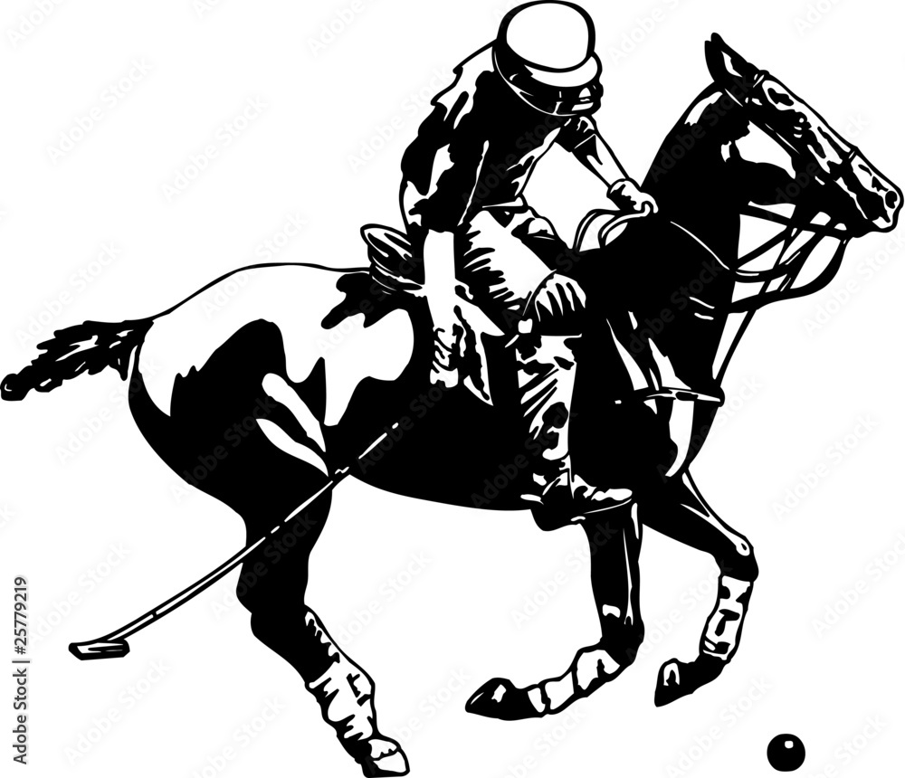 Polo Player Vinyl Ready Vector Illustration Stock Vector | Adobe Stock