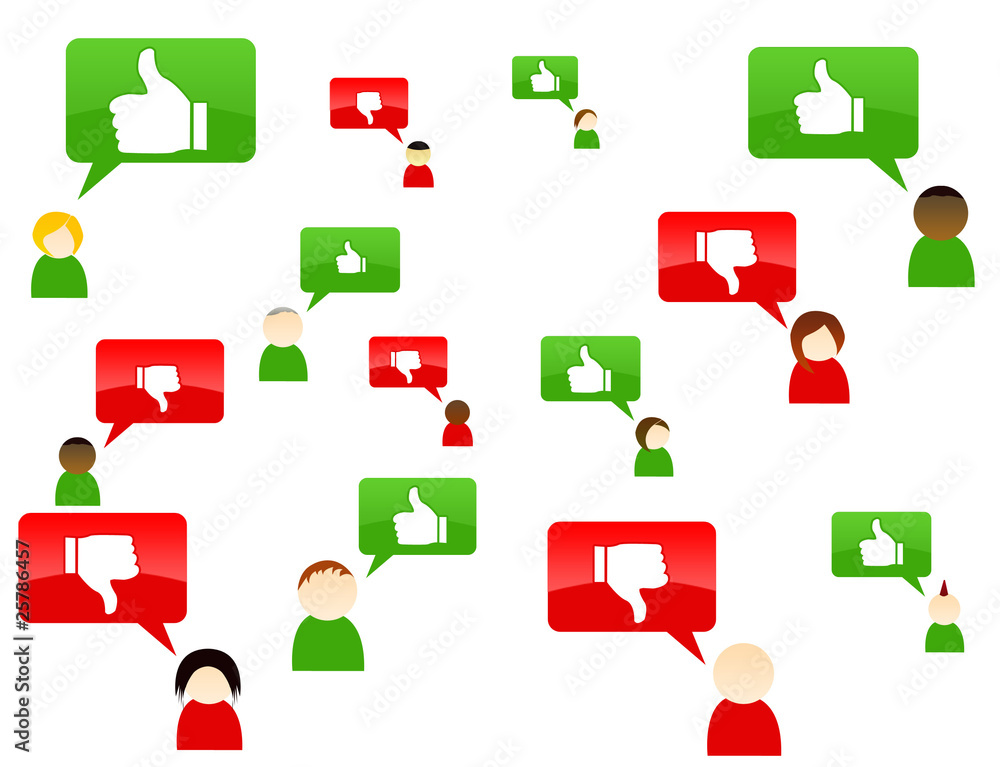 débat : Pour ou contre? Illustration Stock | Adobe Stock