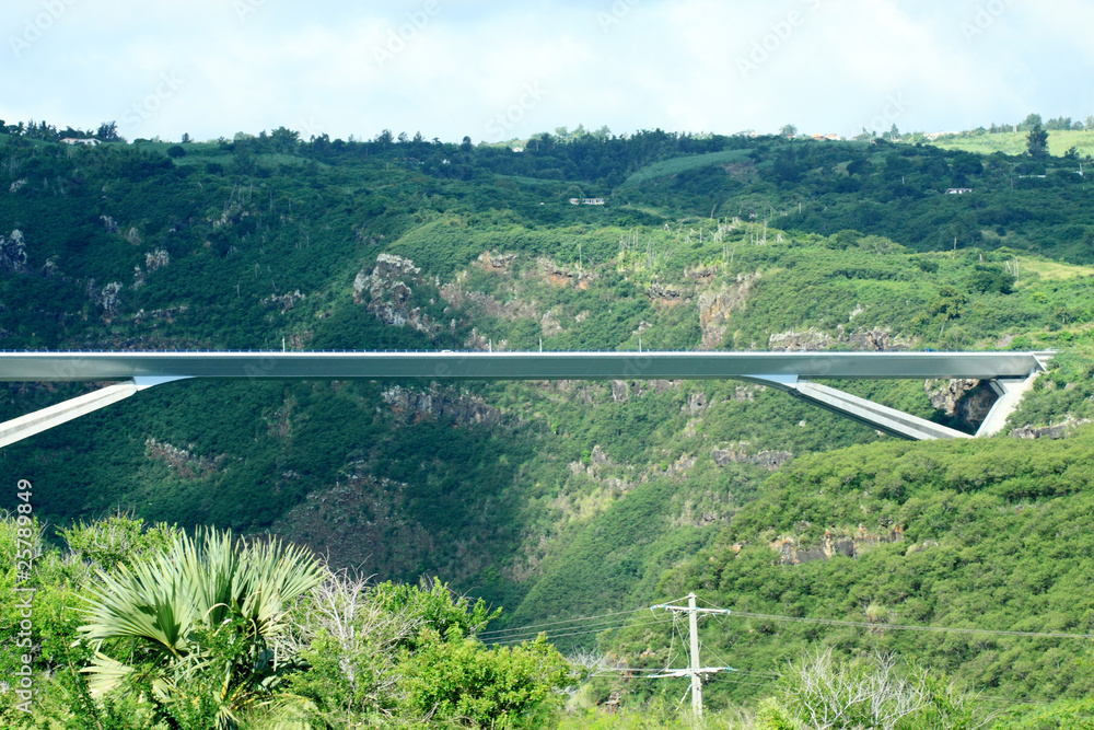 pont métallique, route des Tamarins, île de la Réunion Stock Photo ...