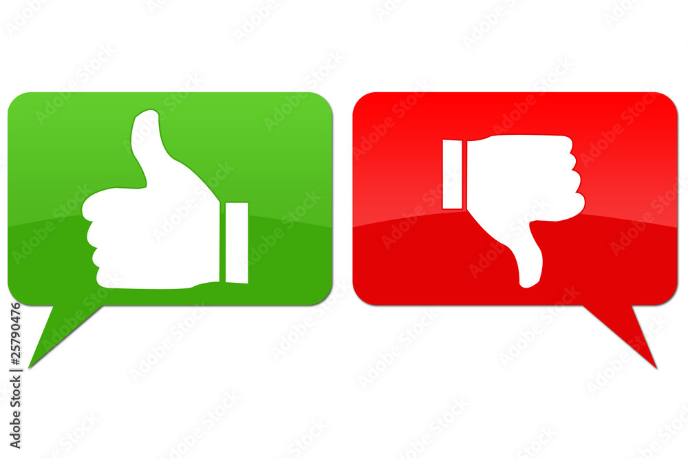 Pictos - Pour ou contre Illustration Stock | Adobe Stock