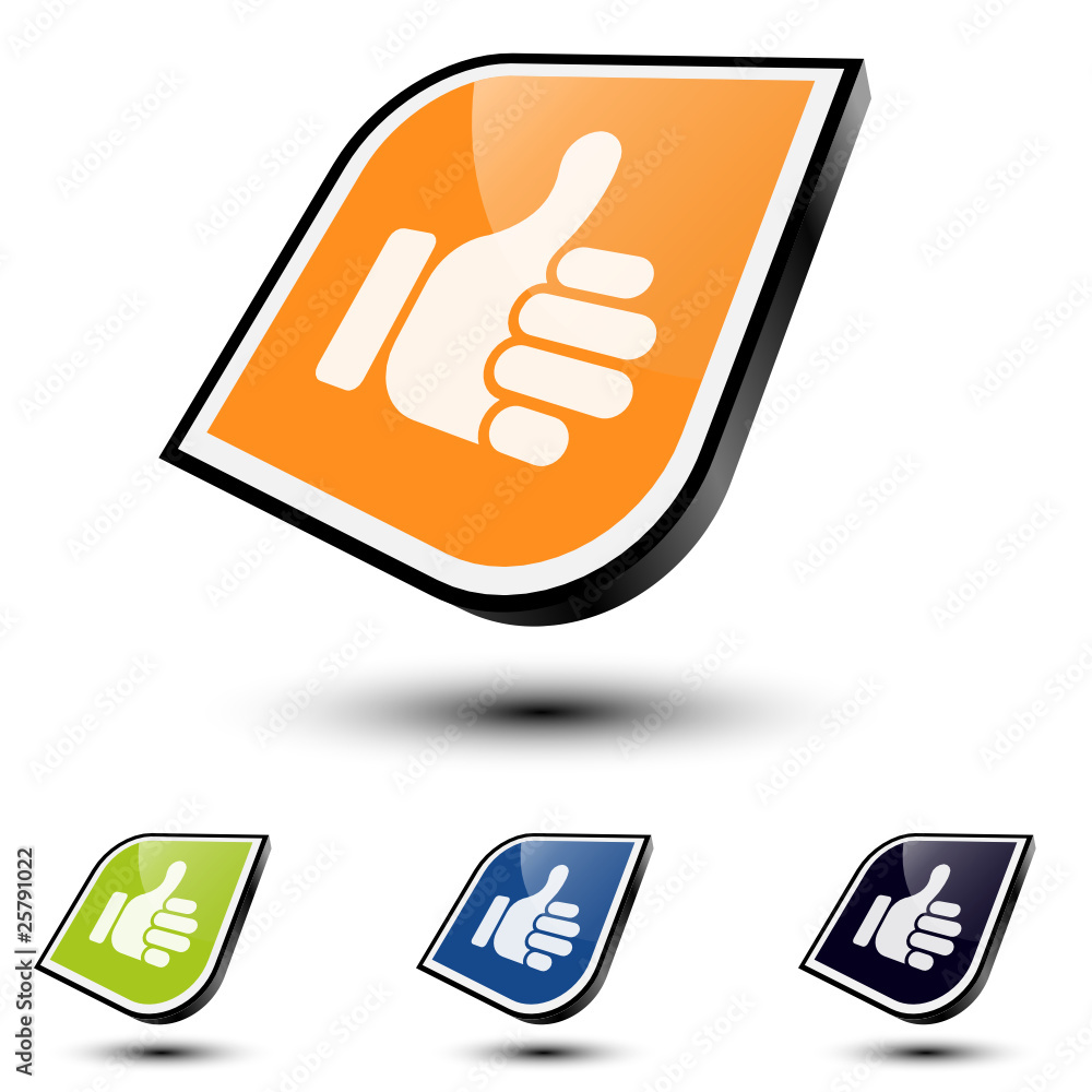 Daumen hoch Symbol Stock Vector | Adobe Stock