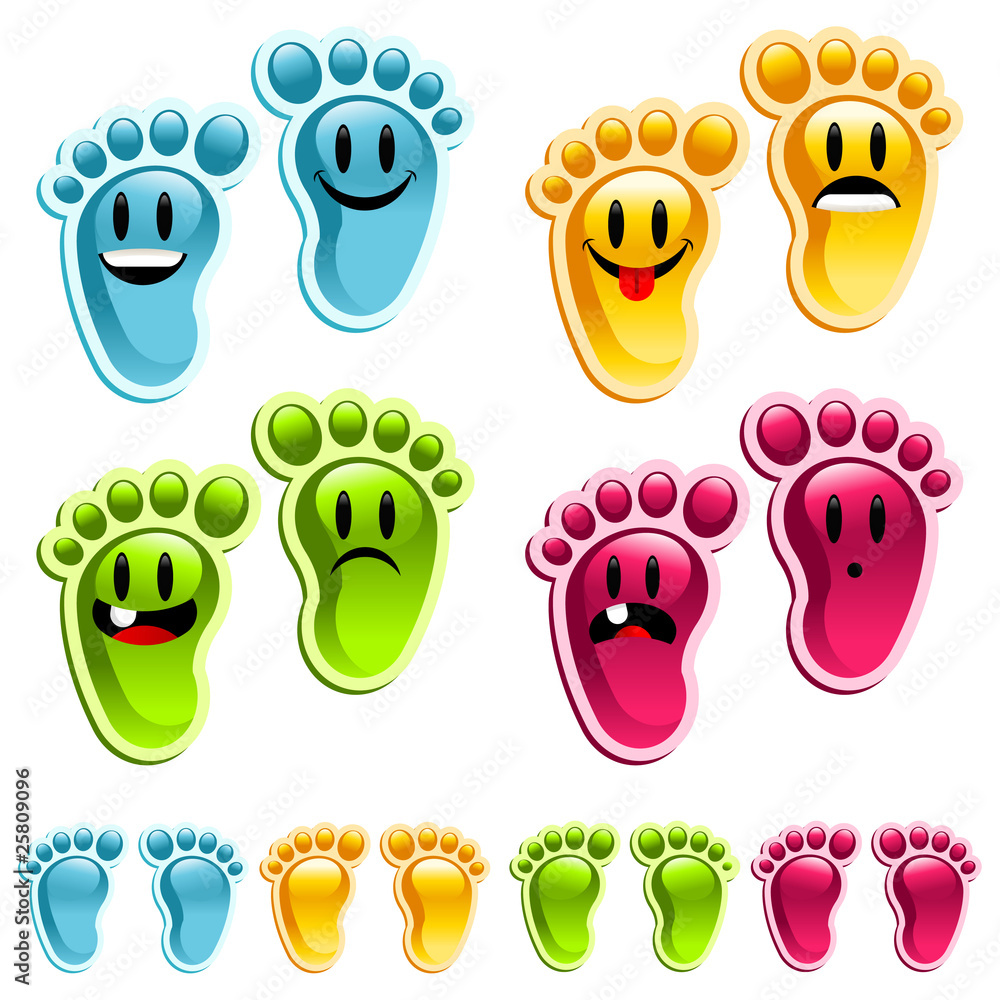 Smiley Feet Stock Vector | Adobe Stock