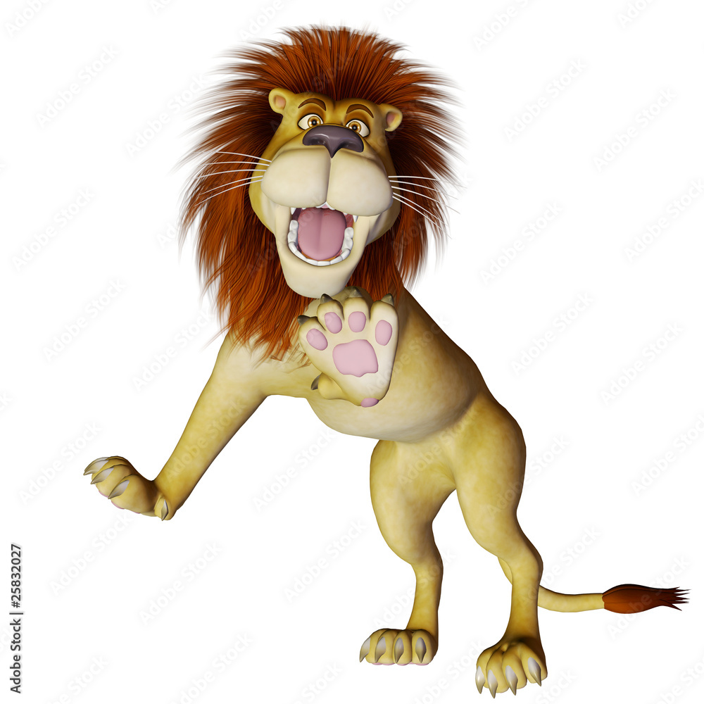 lion cartoon happy dance Stock Illustration | Adobe Stock