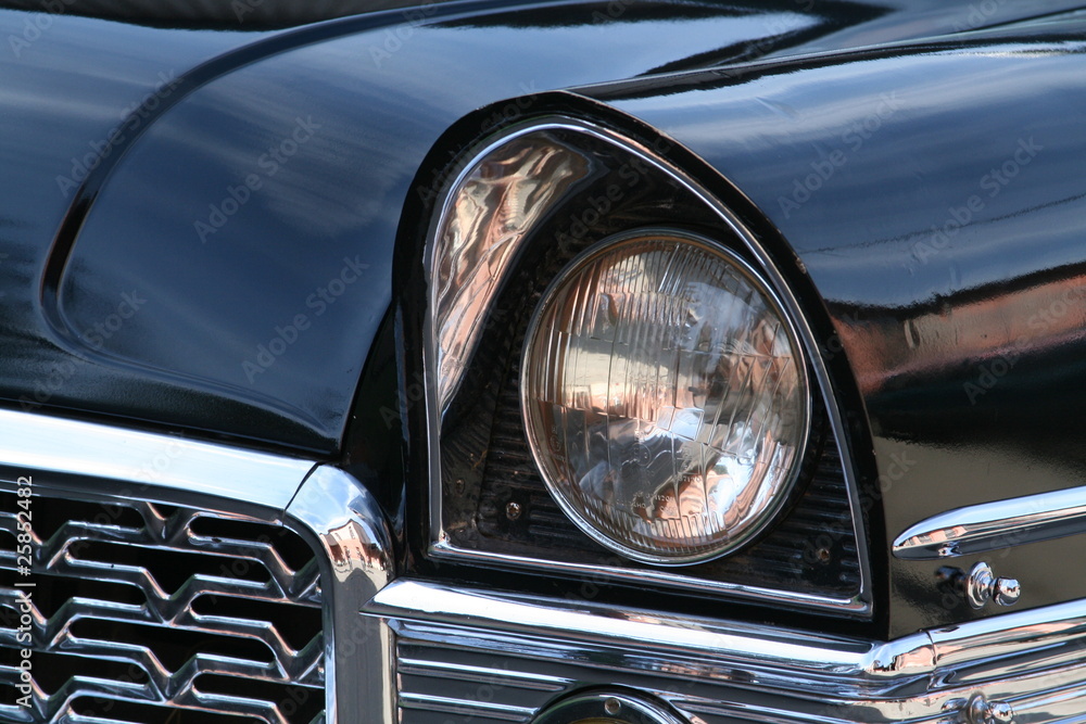 Headlight of old car Stock Photo | Adobe Stock