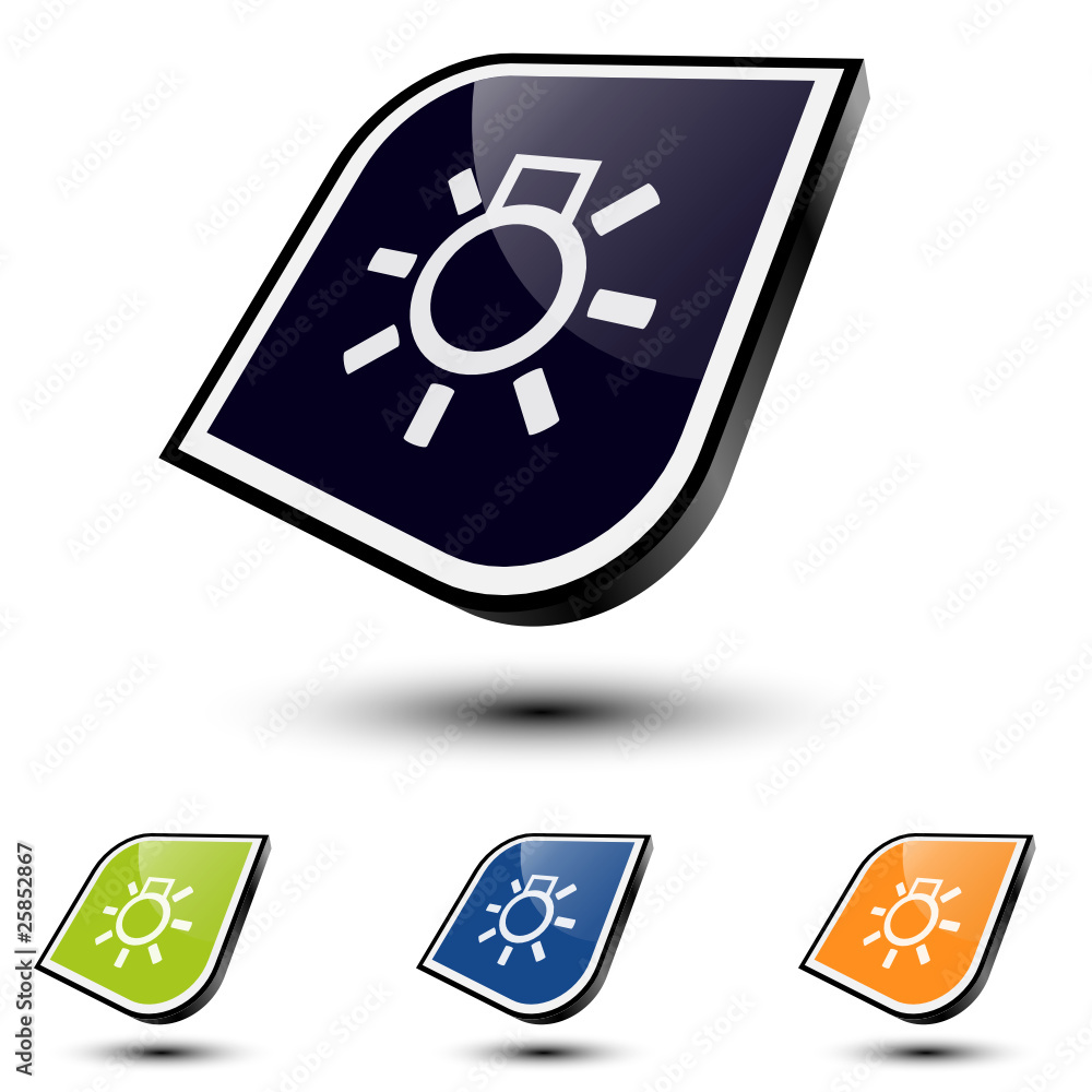 Licht Symbol Stock-Vektorgrafik | Adobe Stock