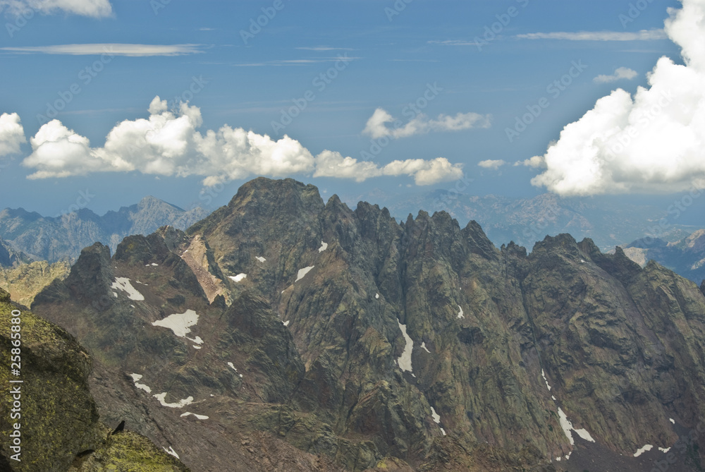 Foto Stock Corsica, panorama dalla Vetta del Monte Cinto (2707 m) 3 ...