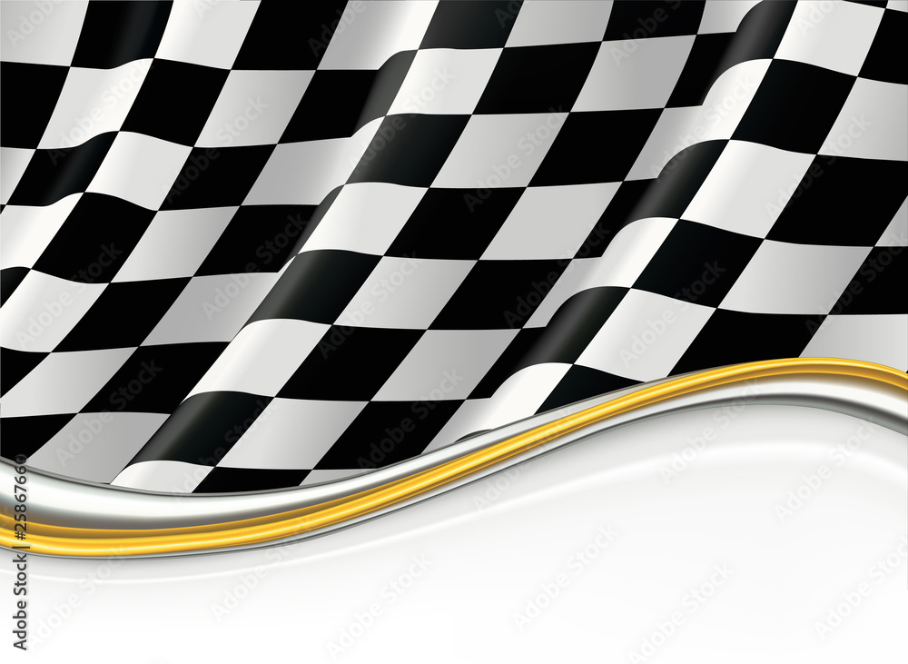 Checkered Flag, vector background Stock Vector | Adobe Stock
