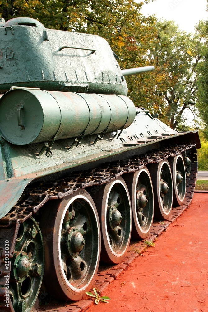 The Soviet tank of times of the second world war Stock Photo | Adobe Stock