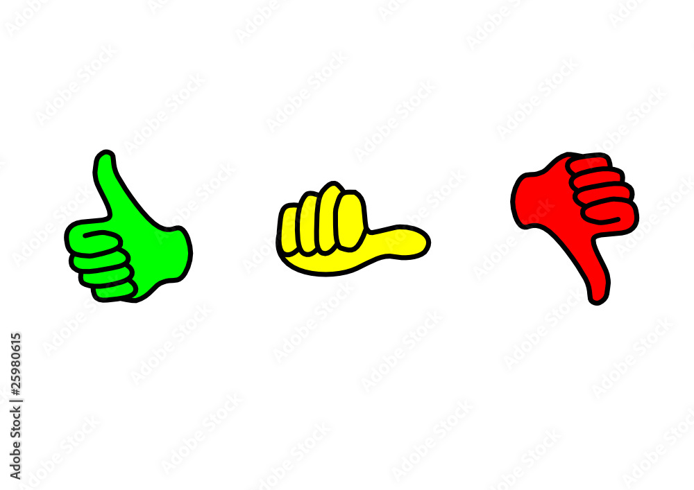 Bewertung - Daumen Stock-Vektorgrafik | Adobe Stock