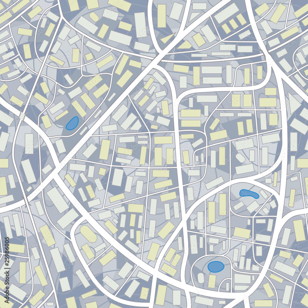 city map seamless pattern of a invented city without names Stock Vector ...