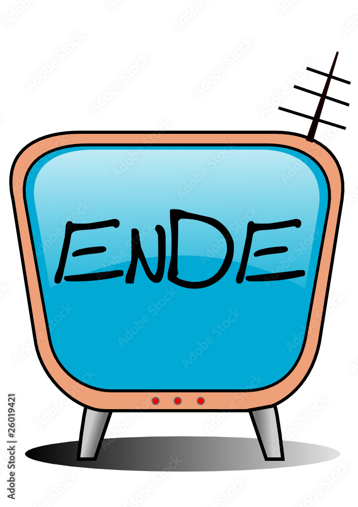 Comic TV Ende Stock-Vektorgrafik | Adobe Stock