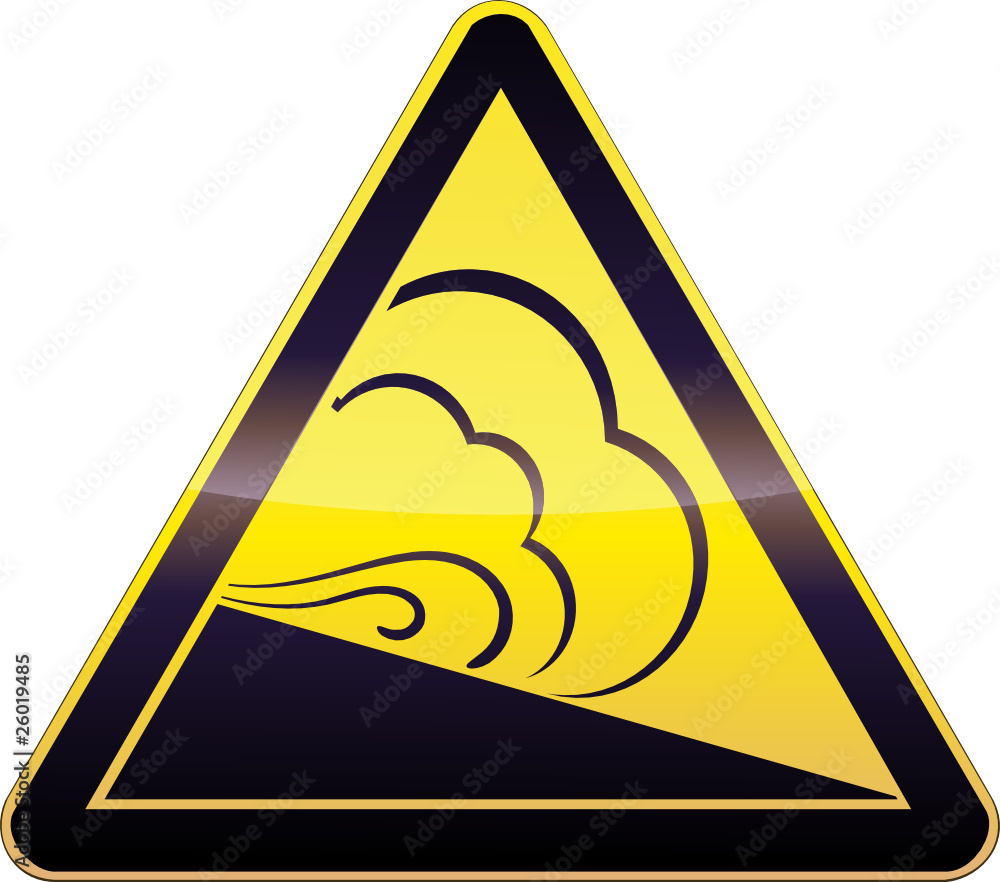 Yellow Avalanche Warning Sign Stock Vector | Adobe Stock