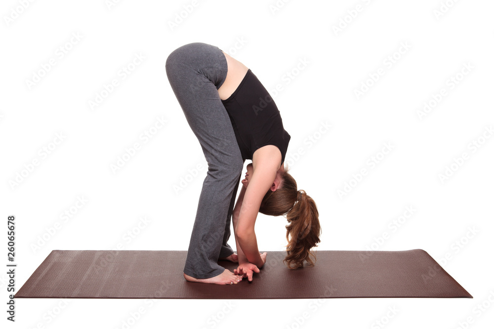 yoga poses - Rag Doll Pose position Stock Photo | Adobe Stock