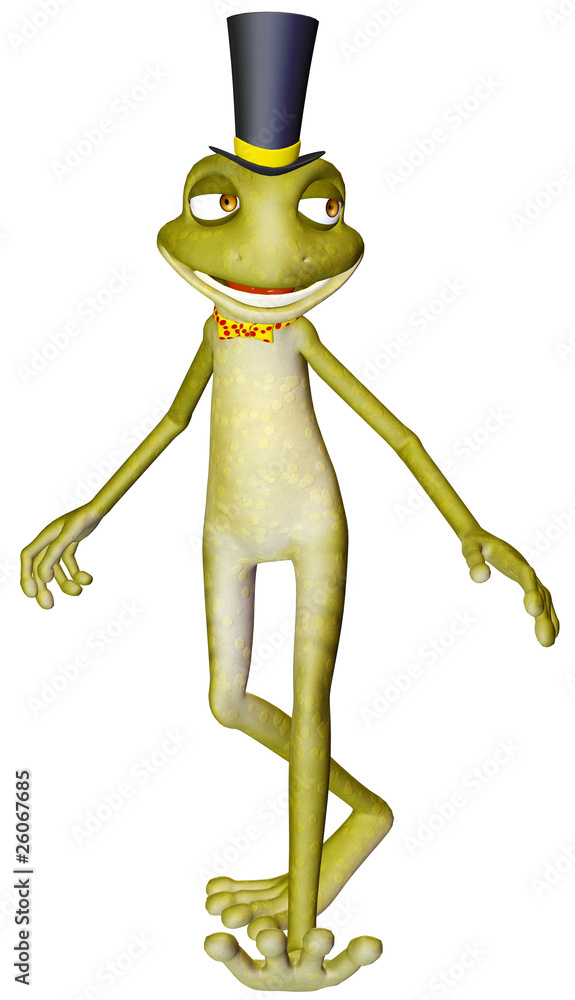 frog cartoon happy walking Stock Illustration | Adobe Stock