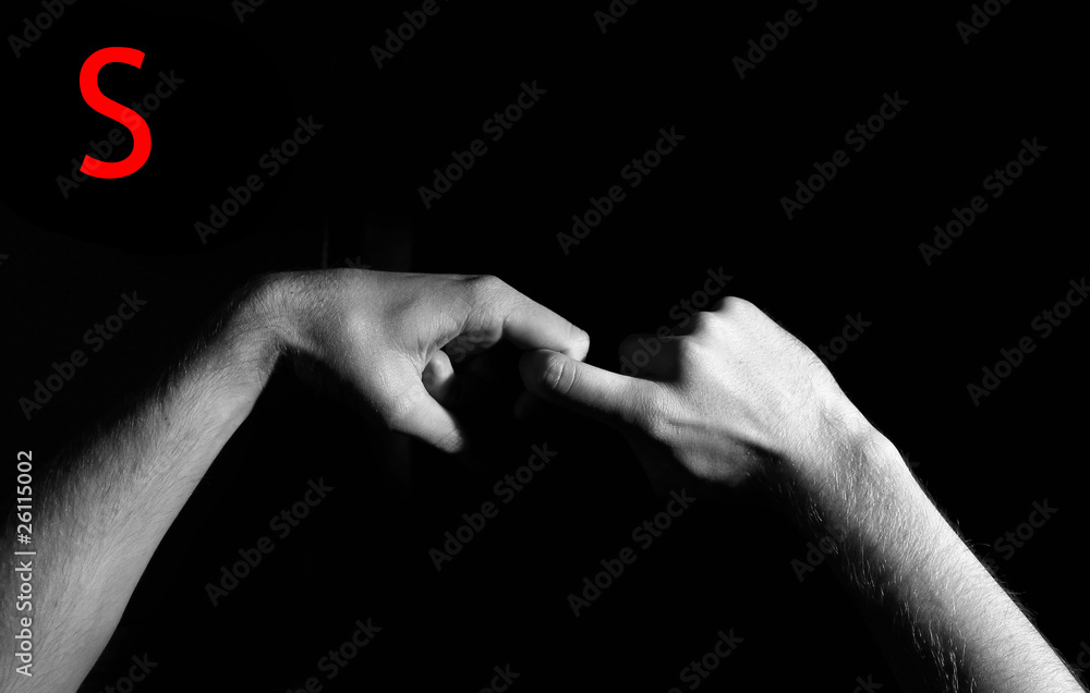 Finger Spelling the Alphabet - Letter "S" Stock Photo | Adobe Stock