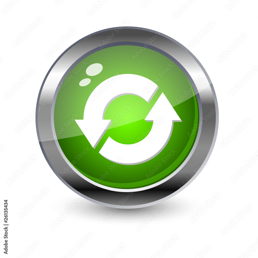 green update glossy icon Stock Vector | Adobe Stock
