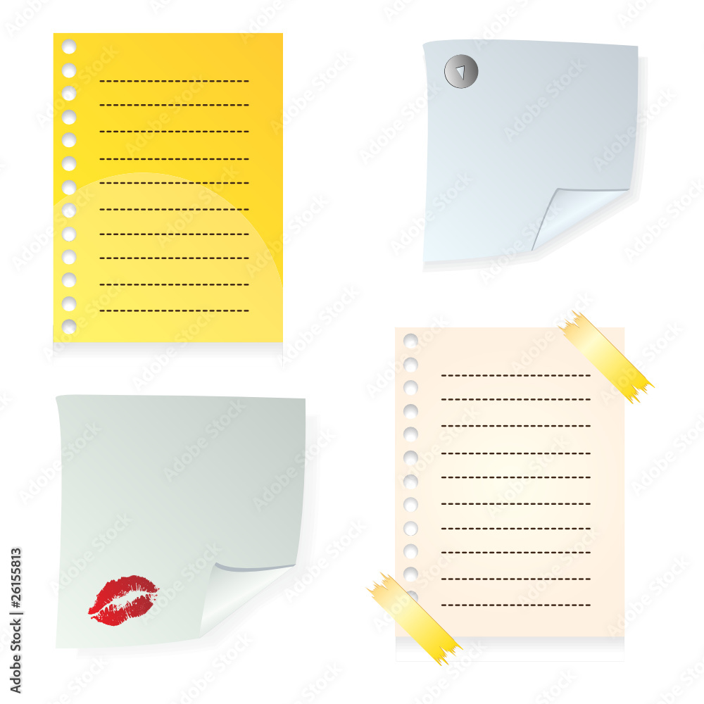 note paper Stock Vector | Adobe Stock
