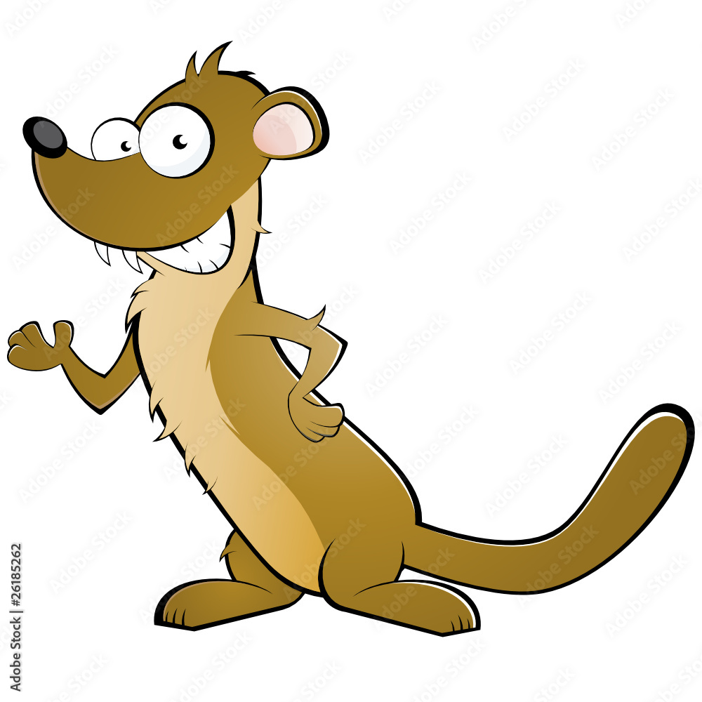 marder cartoon wiesel Stock Vector | Adobe Stock