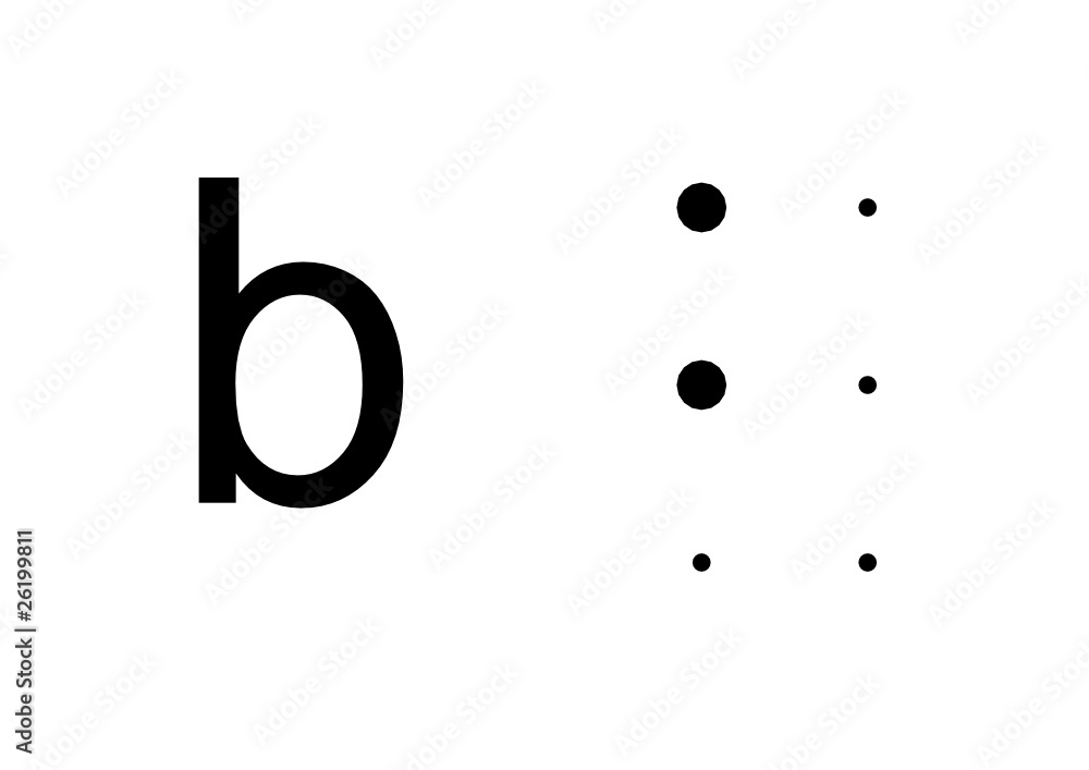 braille b Stock Vector | Adobe Stock
