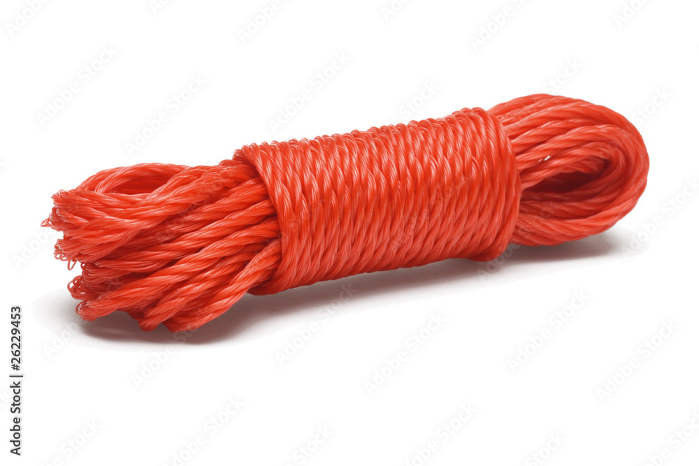 Red nylon rope Stock Photo | Adobe Stock