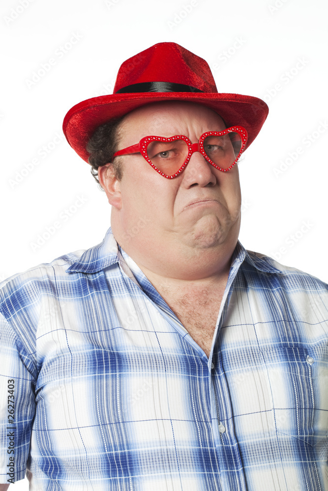 homme effeminé déguisé déçu Photos | Adobe Stock