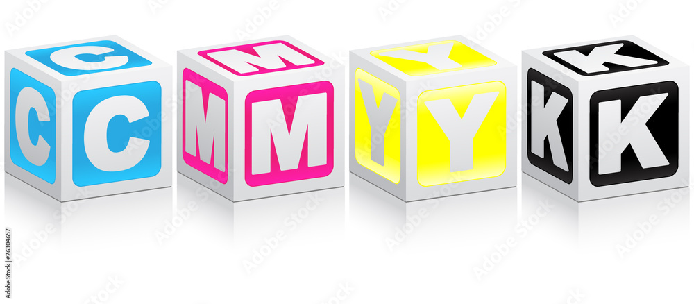 CMYK colors Stock Vector | Adobe Stock