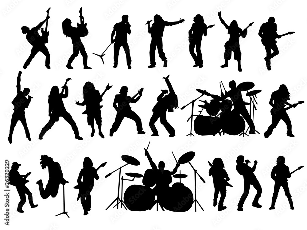 rock and metal vector collection Stock Vector | Adobe Stock