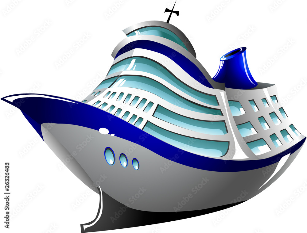 Cartoon ship Stock Vector | Adobe Stock