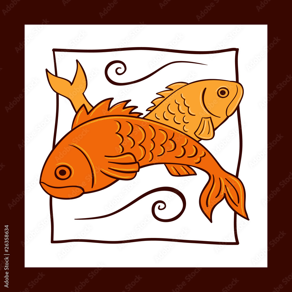 simple fish drawing for a logo Stock Vector | Adobe Stock