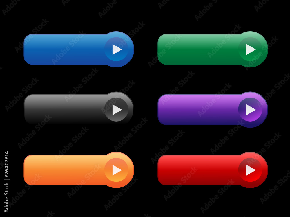 BLANK Web Buttons Poster (template set internet bare vector) Stock ...