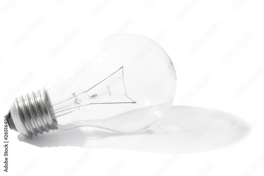 light bulb with shadow isolated on white background Stock Photo | Adobe ...