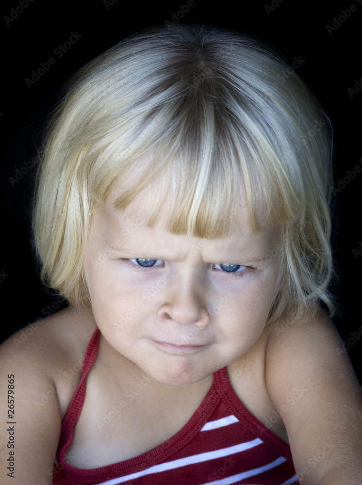Angry Little Girl Face