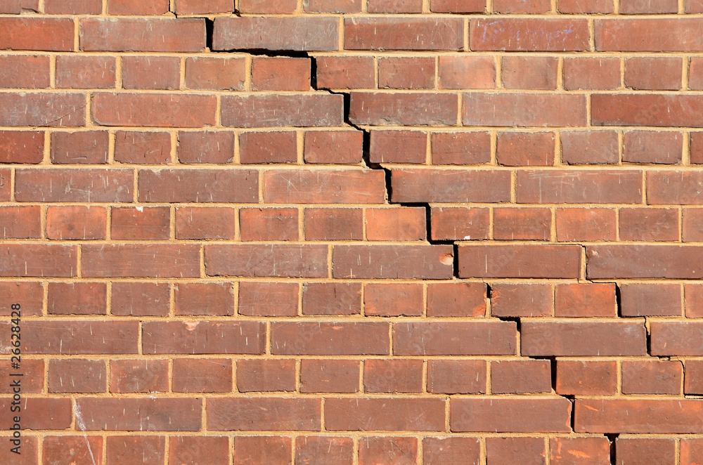 brick wall and break Stock Photo | Adobe Stock