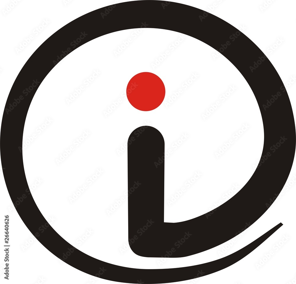i-sign-red Stock Vector | Adobe Stock