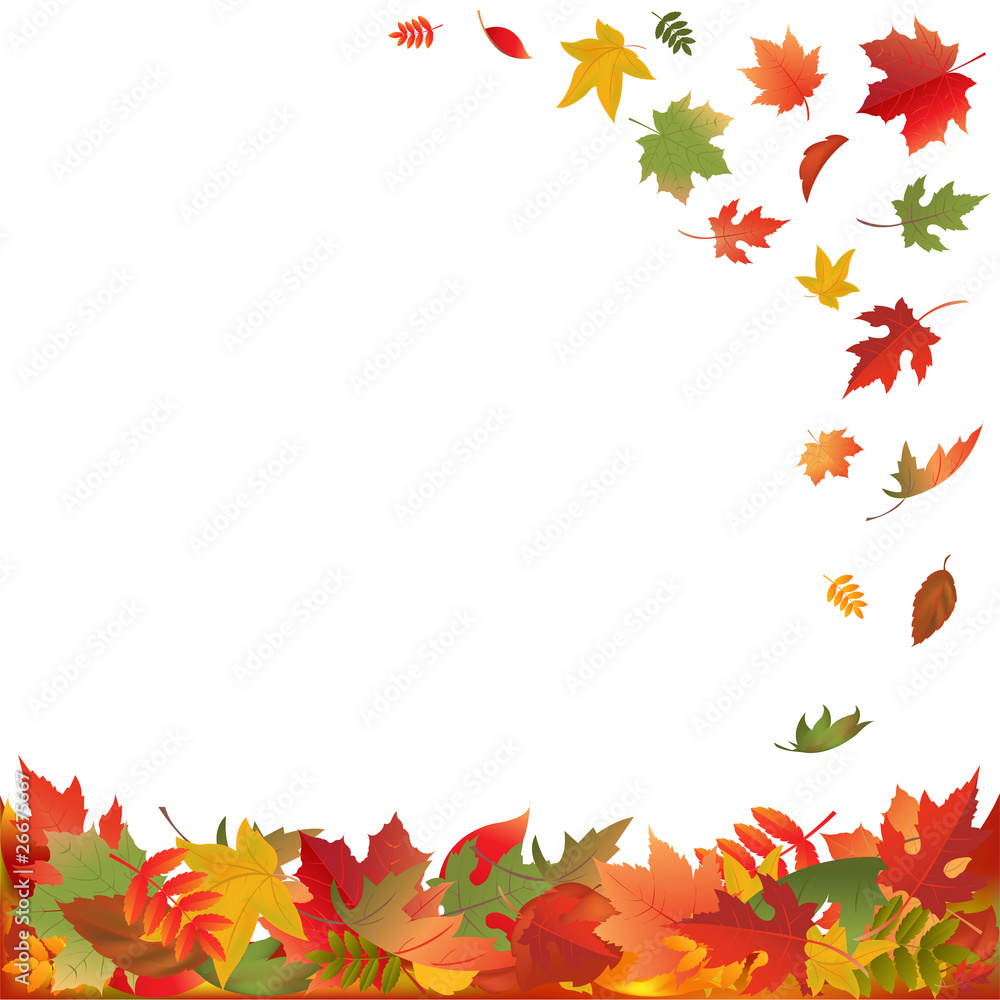 Autumn Falling Leaves Stock Vector | Adobe Stock